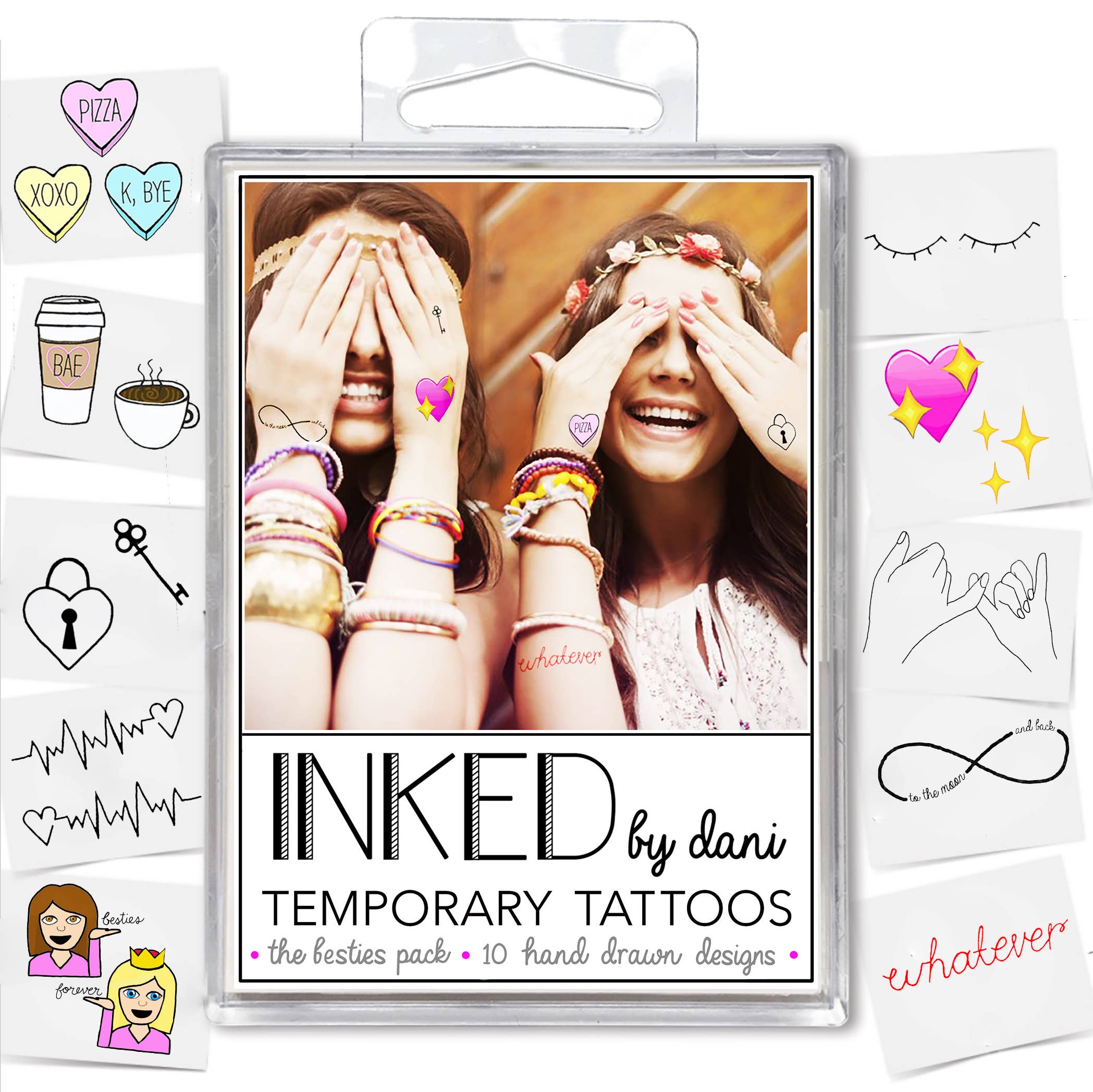 Besties Temporary Tattoo Pack | Created Purpose Boutique